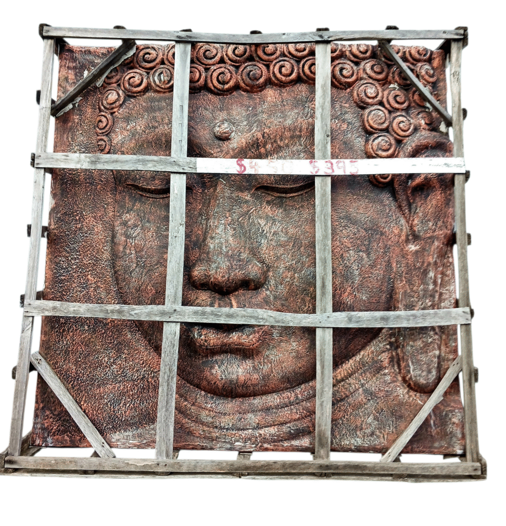 Garden Panel - Copper Buddha Head, Damaged – Buy Garden Panel - Copper ...